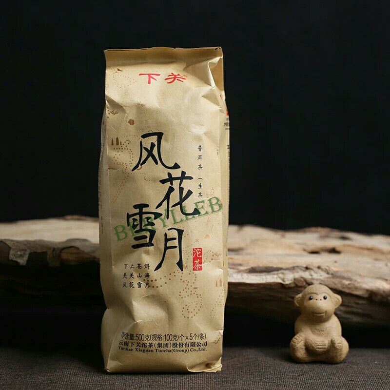Feng Hua Xue Yue Tuo Cha * 2017 Yunnan Xiaguan Raw Pu'er Tea * Free ...